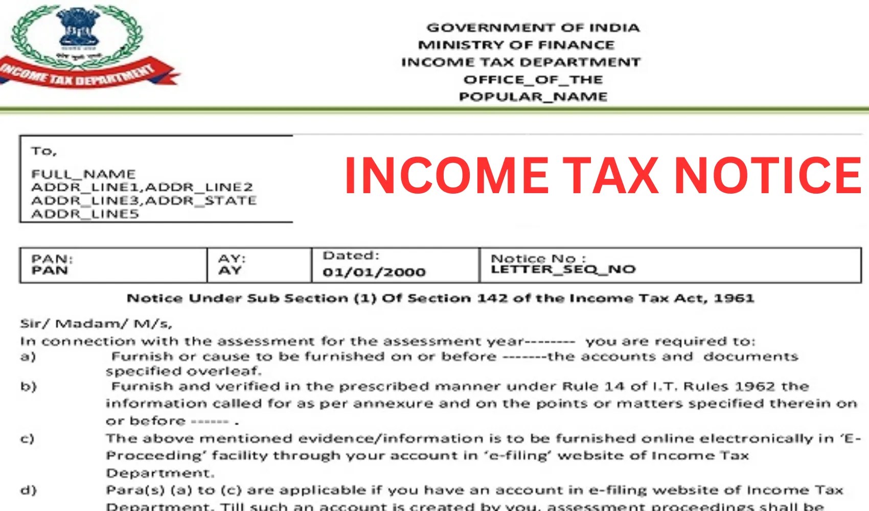 Four crores reached the bank account, Income Tax Department sent notice ...
