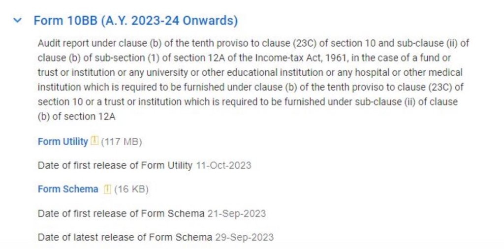Form 10BB finally released on Income Tax Portal TAXCONCEPT
