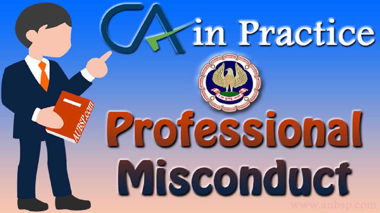 ICAI Disciplinary Action Against CA for Professional Misconduct TAX CONCEPT