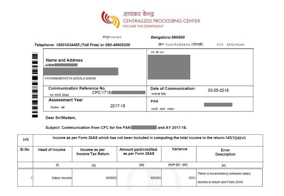 Income Tax Notice for Salaried Employees TAXCONCEPT