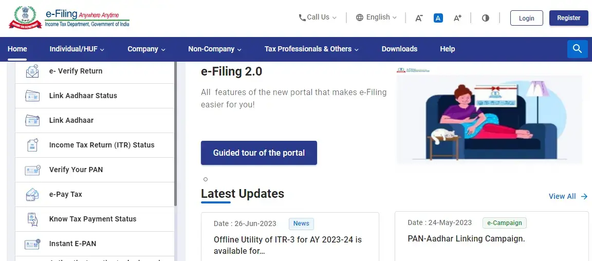 Big Update on Income Tax Portal TAX CONCEPT