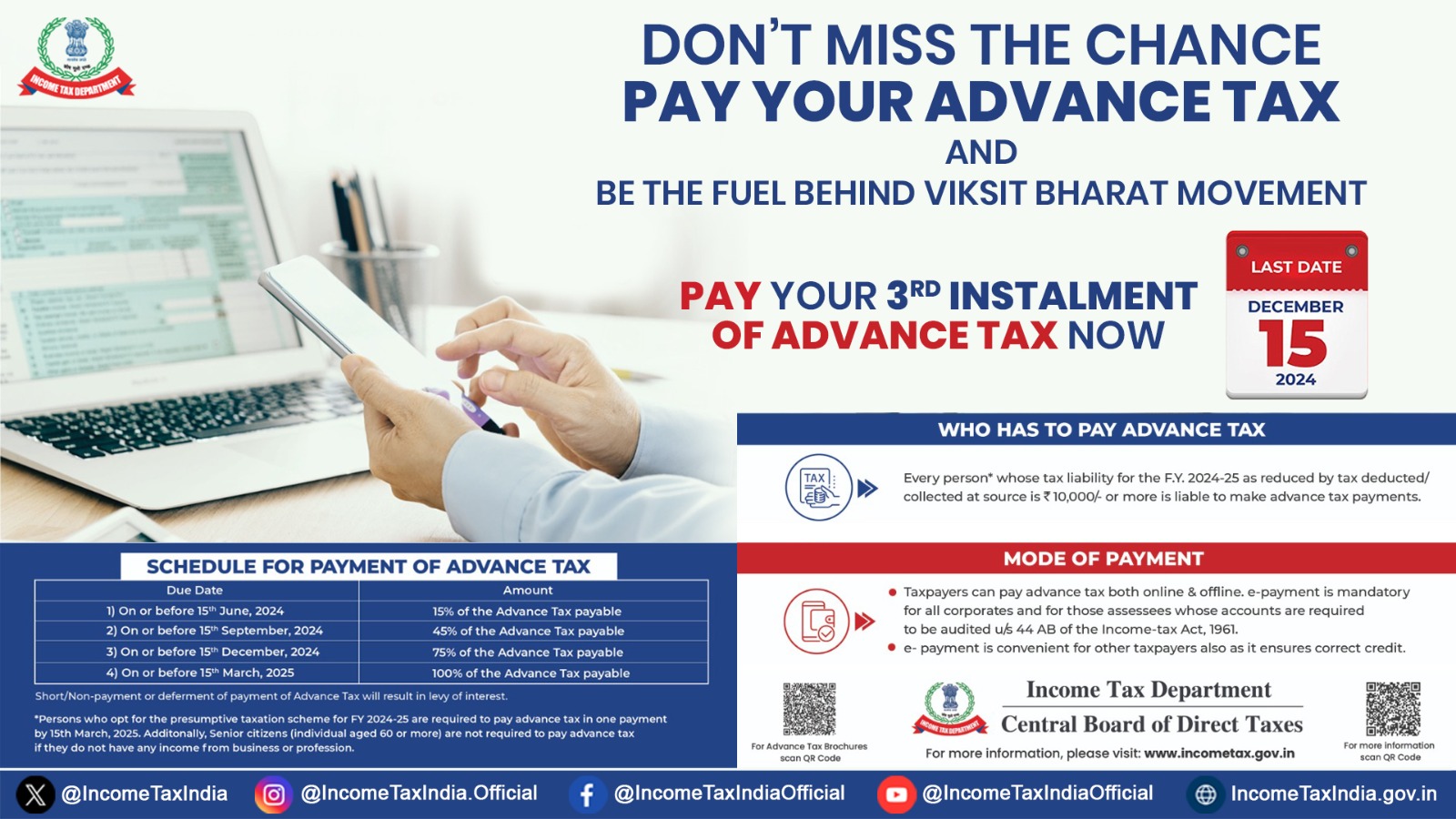 DON'T MISS THE CHANCE PAY YOUR ADVANCE TAX AND BE THE FUEL BEHIND ...