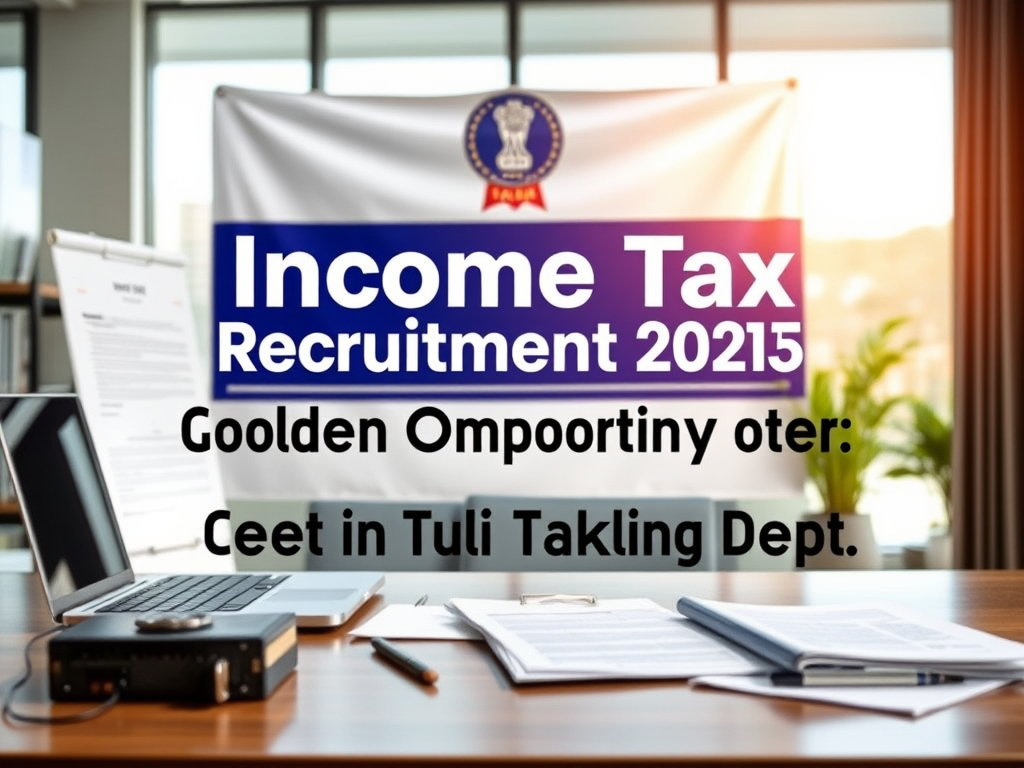 Income Tax Recruitment 2025: Golden opportunity to get a job in Income ...