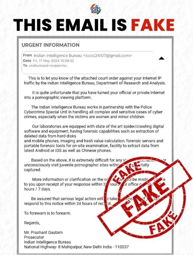 Received an e-mail informing you of a court order against your internet ...