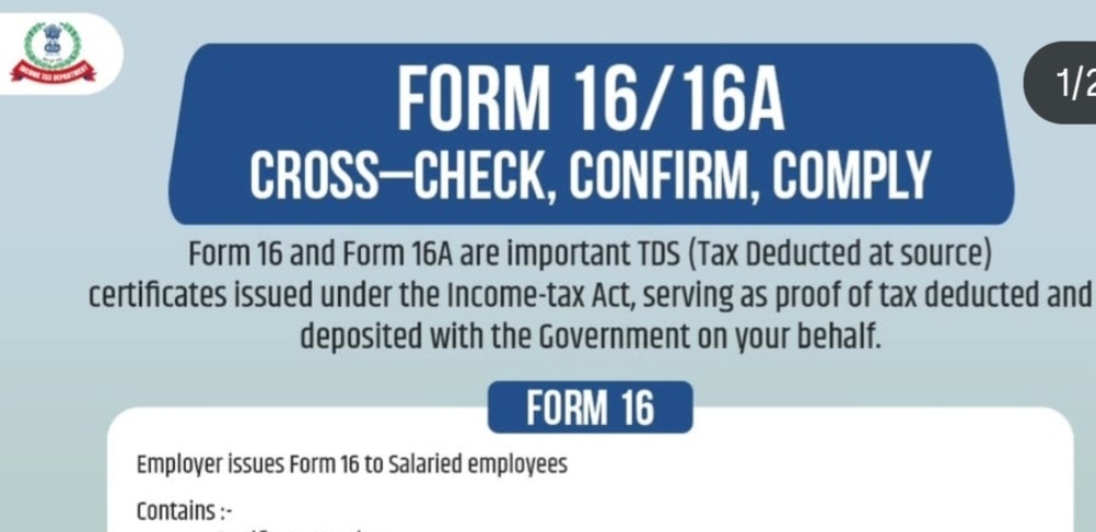 Income Tax Department’s official Form 16 and 16A TDS Cross-Check ...