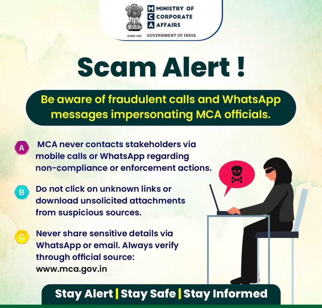 Scam Alert Ministry of Corporate Affairs Officials TAX CONCEPT