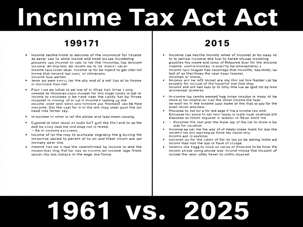 Income Tax Act Code Comparison: 1961 vs 2025 TAXCONCEPT